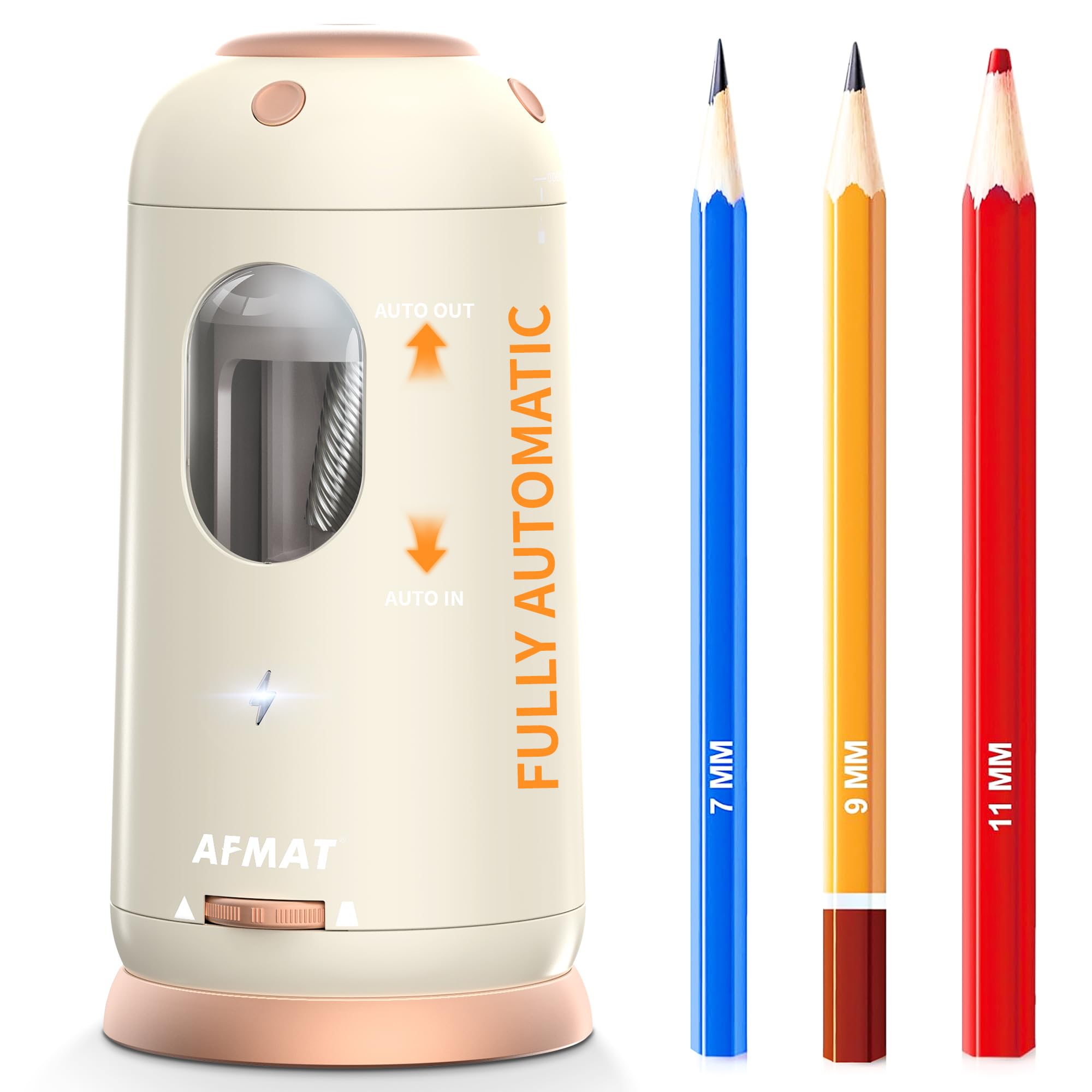 Fully Automatic Rechargeable Electric Pencil Sharpener for 7-11.5mm Co ...